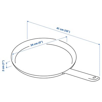 IKEA 365+ crepe-/pancake pan, stainless steel/non-stick coating, 24 cm ...
