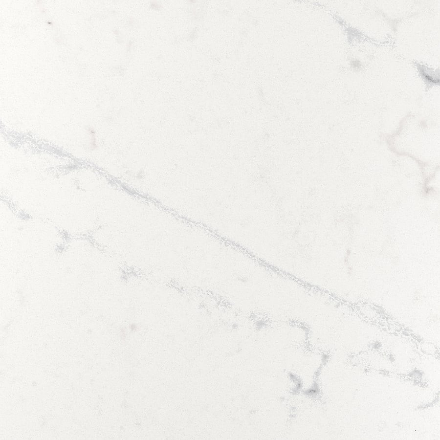 KASKER custom made worktop, white/light grey marble effect/quartz, 1 ...