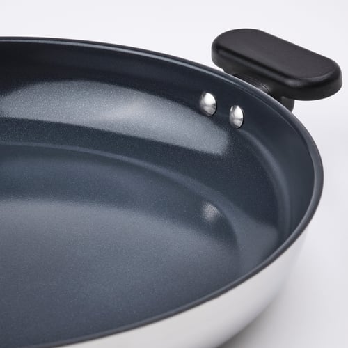 Large Stainless Steel Non Stick Frying Pan 32 cm - IKEA