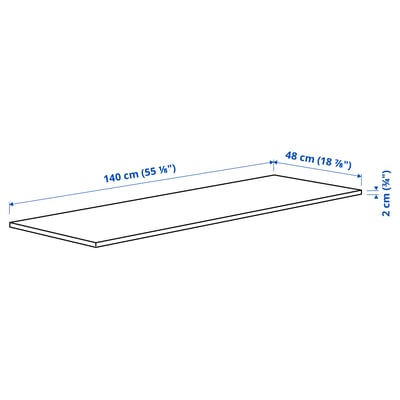 MITTZON table top, white, 140x48 cm - IKEA