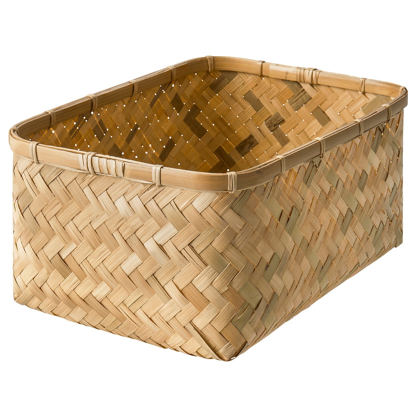 MJÖLKKANNA basket, bamboo, 25x35x18 cm - IKEA