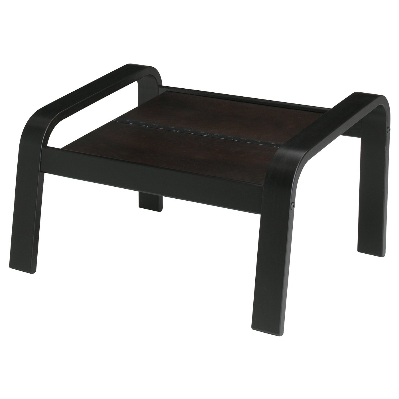 POÄNG footstool frame, black-brown - IKEA