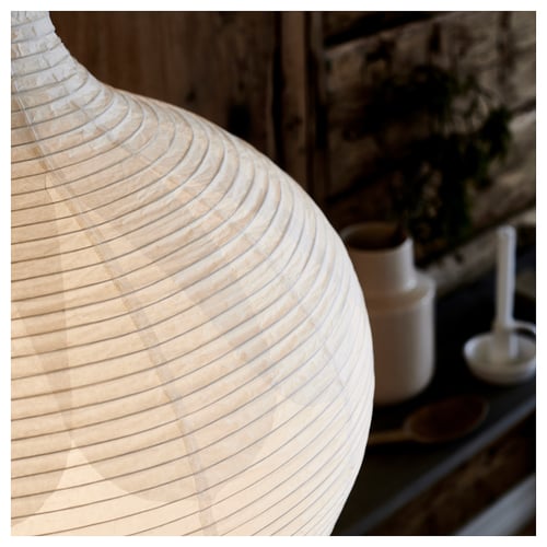RISBYN / HAVSDJUP Pendant lamp onion shape/white 57cm - IKEA