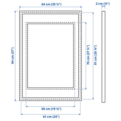 SILVERHÖJDEN frame, gold-colour, 61x91 cm - IKEA