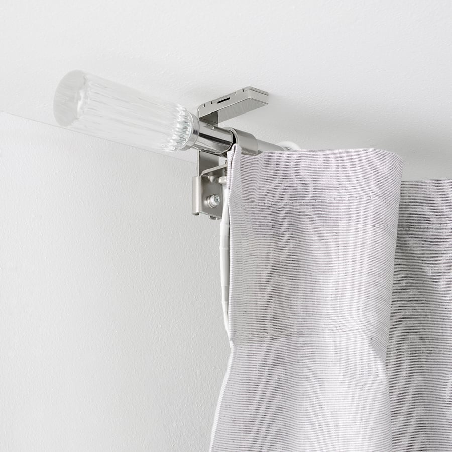 SOLDVÄRGMAL curtain rod set, silver-colour, 120-210 cm19 mm - IKEA