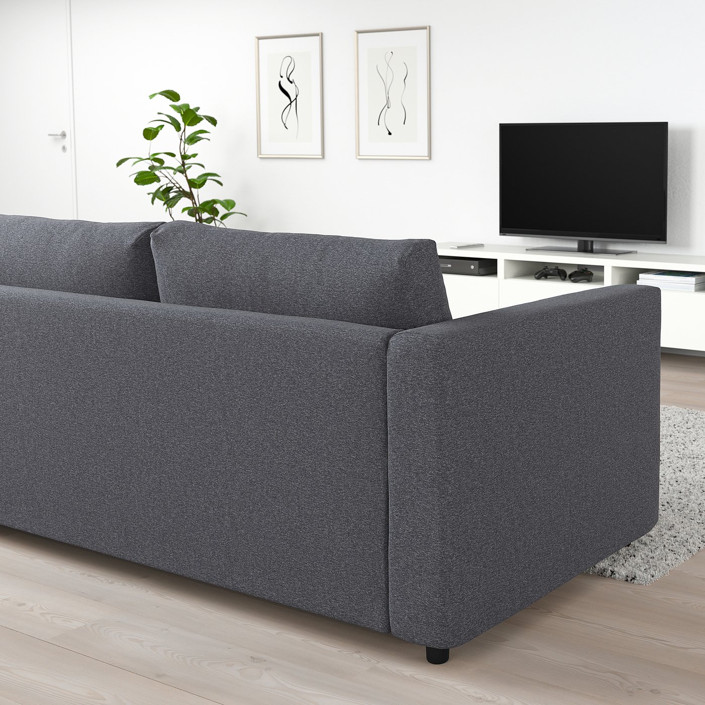 VIMLE 3 seat sofa Gunnared medium grey IKEA