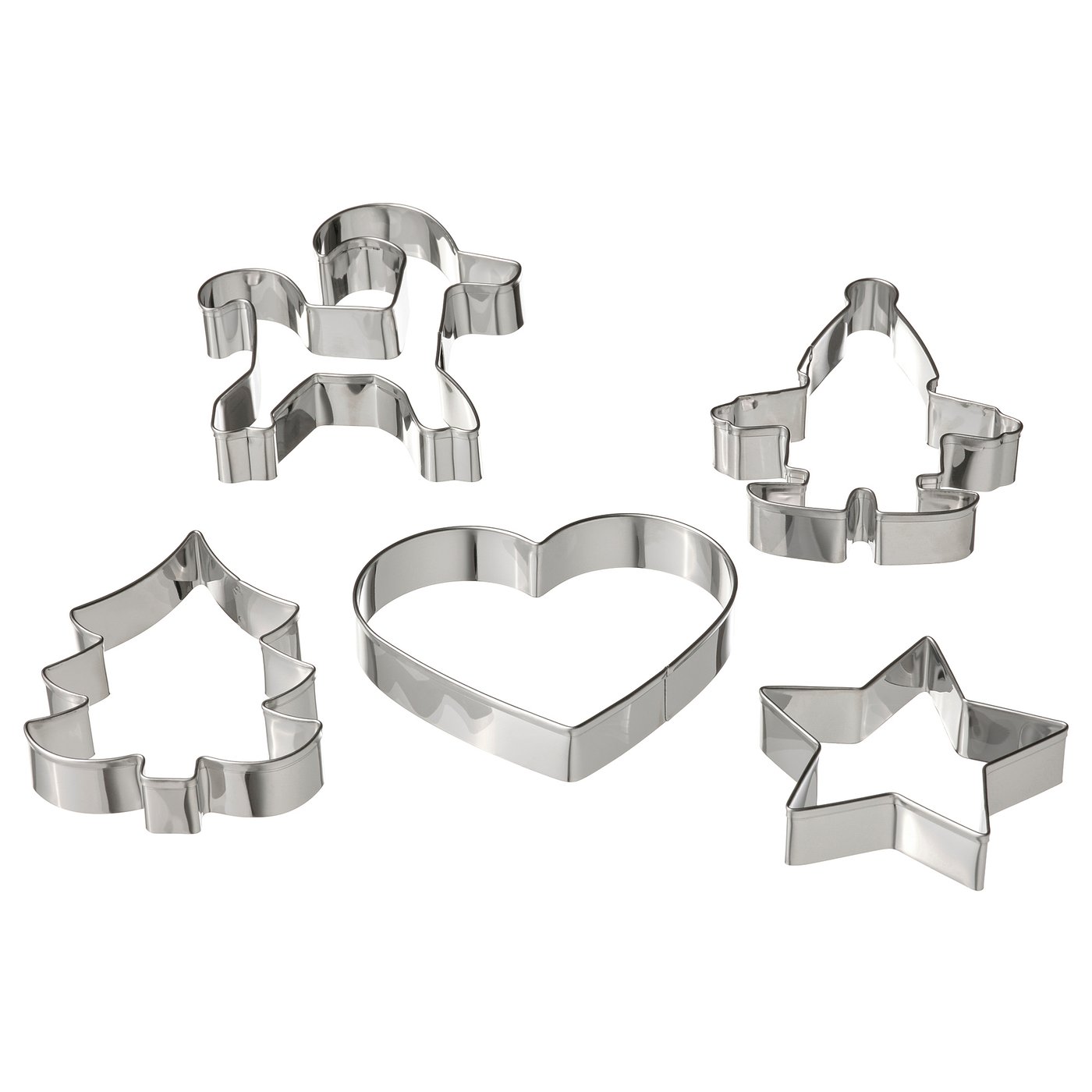 VINTERFINT pastry cutter, set of 5, mixed shapes stainless steel - IKEA
