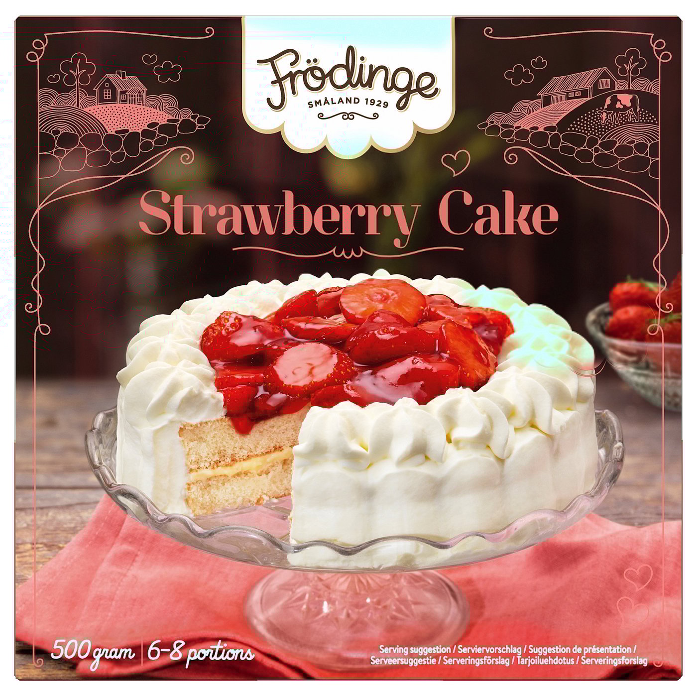 FRÖDINGE strawberry cake, 500 g - IKEA Sweden