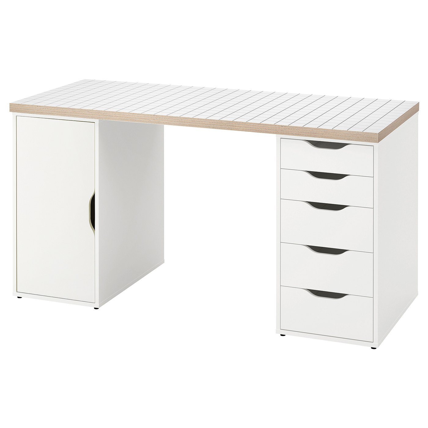 LAGKAPTEN / ALEX desk, white/anthracite, 140x60 cm - IKEA Sweden