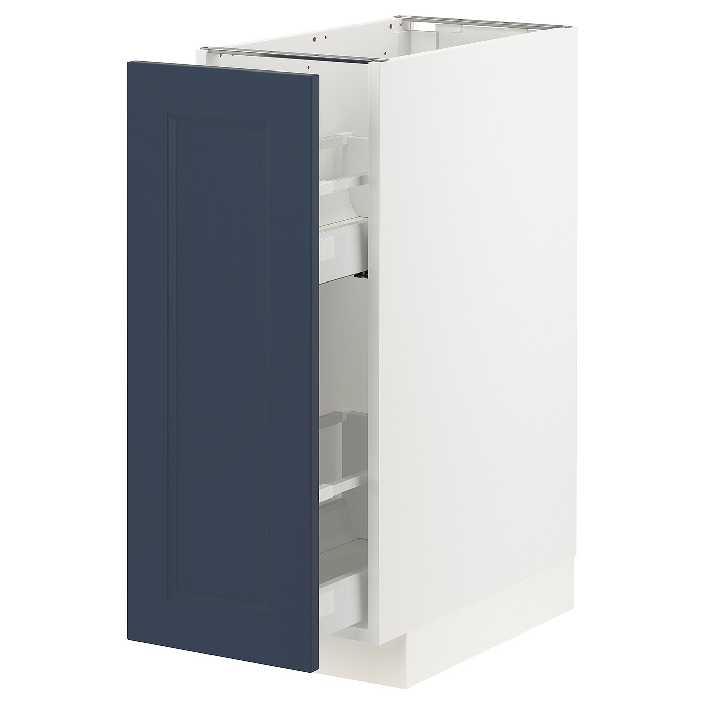 METOD / MAXIMERA base cabinet/pull-out int fittings, white Axstad/matt ...