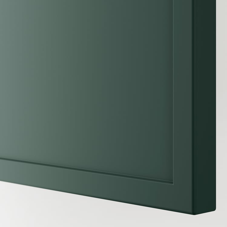 METOD wall cabinet with 2 doors, white/Aspudden dark grey-green, 80x40 ...