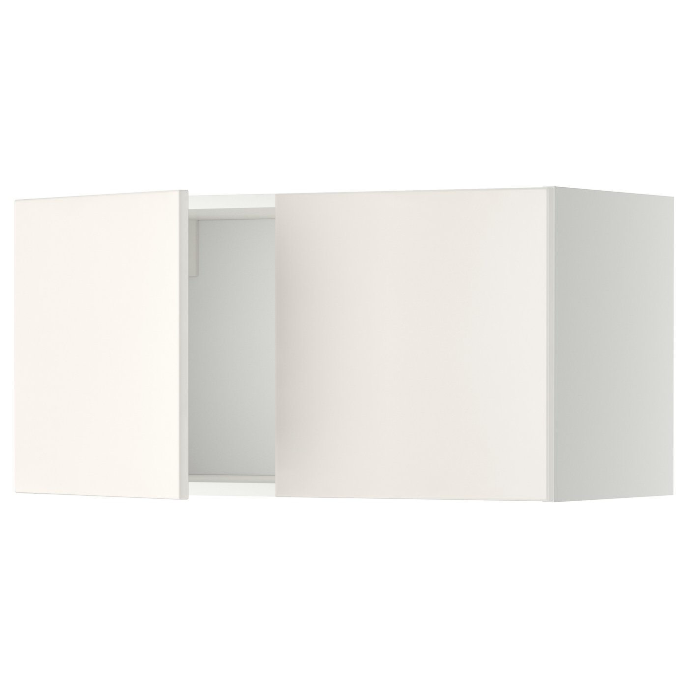 METOD wall cabinet with 2 doors, white/Veddinge white, 80x40 cm - IKEA ...