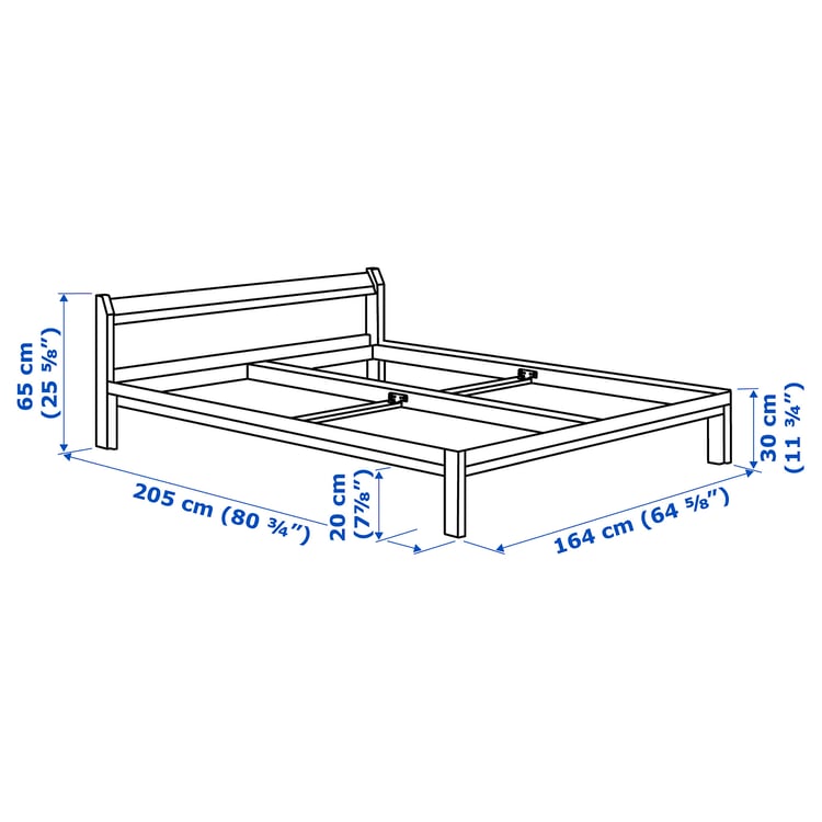 NEIDEN bed frame, pine, 160x200 cm - IKEA Sweden