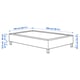 RENFJÄLLET pocket spring mattress base, incl leg firm/Kilanda dark blue ...