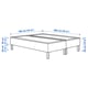 RENFJÄLLET pocket spring mattress base, incl leg firm/Knisa light beige ...