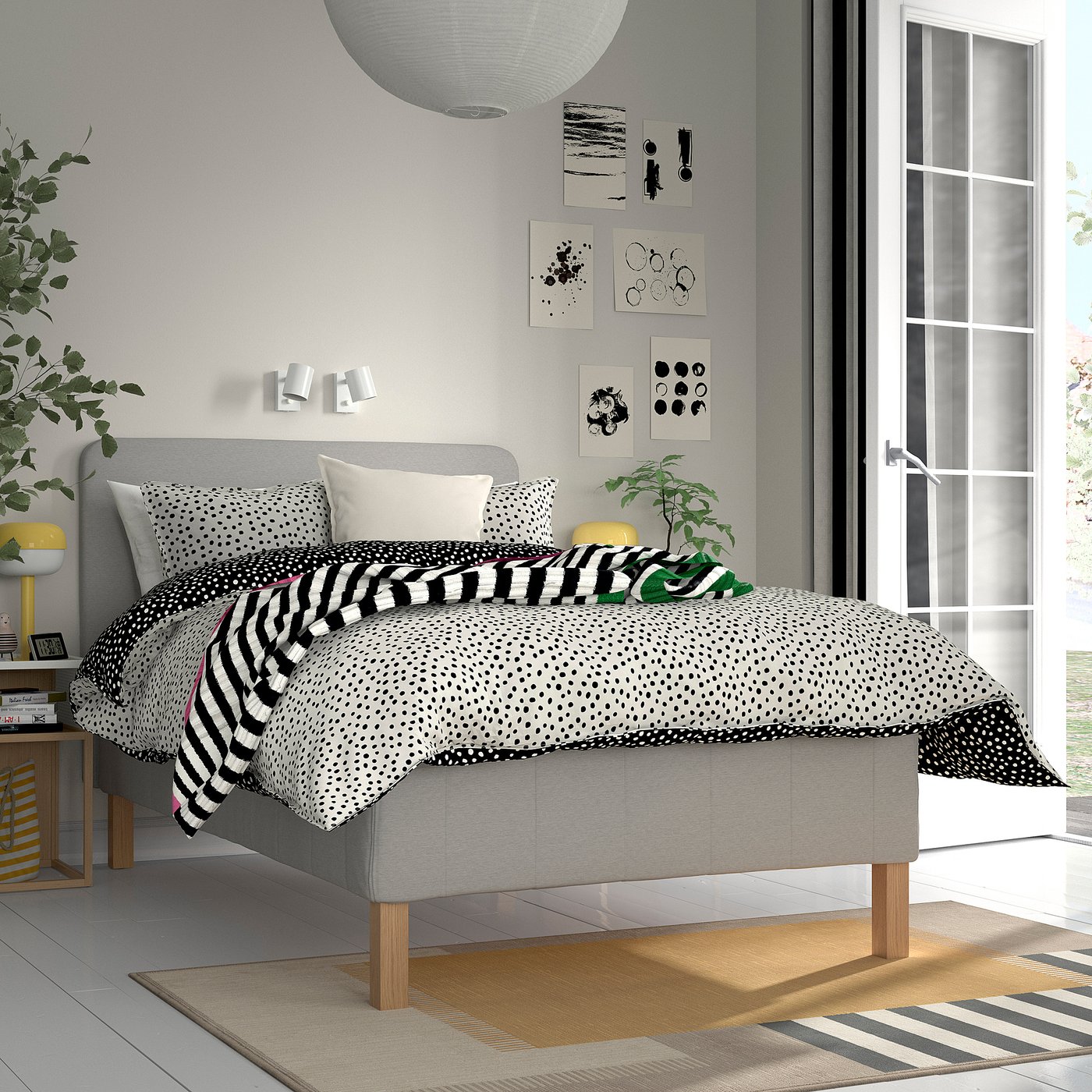 RISHÖJDEN pocket spring mattress bse, 7 zones, incl leg, mattress pad ...