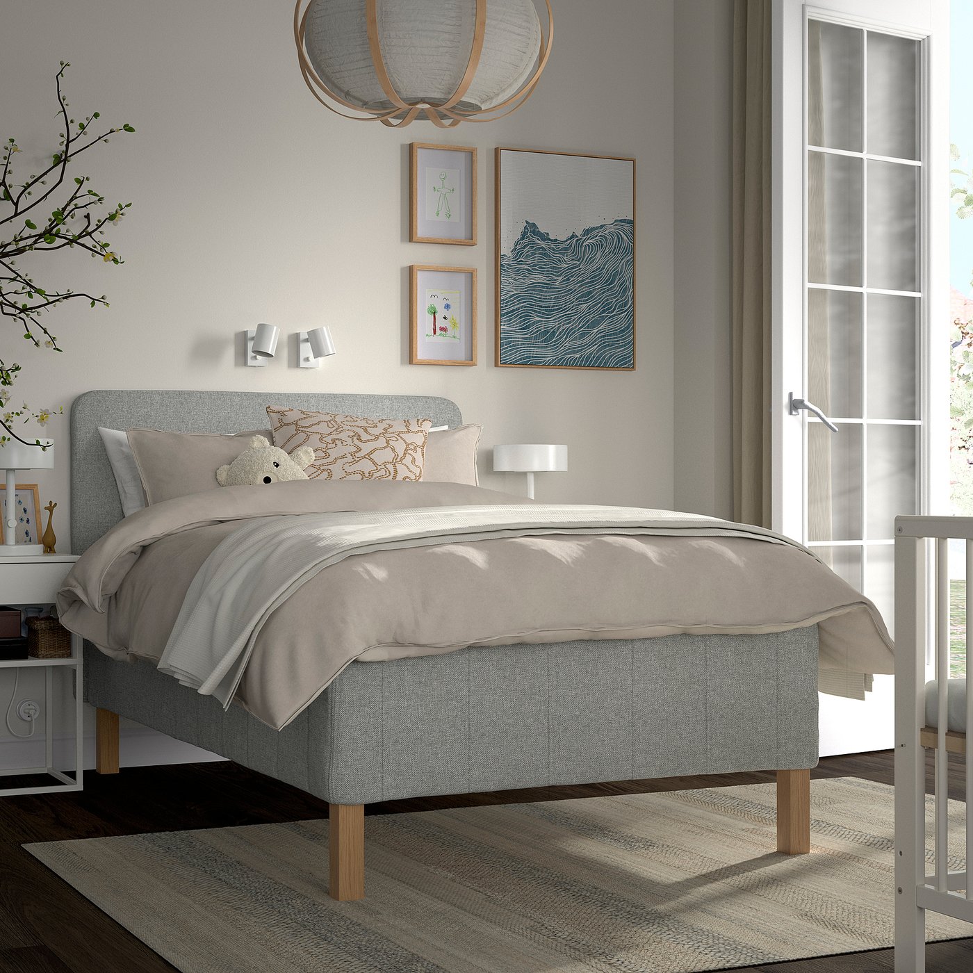 RISHÖJDEN pocket spring mattress bse, 7 zones, incl leg, mattress pad ...