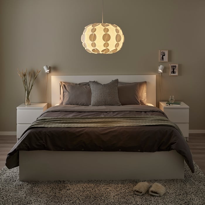 SOLHETTA LED bulb E27 806 lumen, dimmable/globe opal white - IKEA Sweden