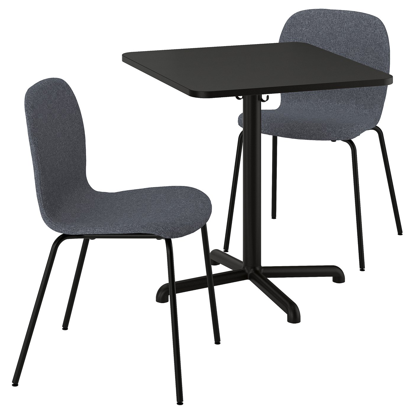 STENSELE / KARLPETTER table and 2 chairs, anthracite anthracite ...