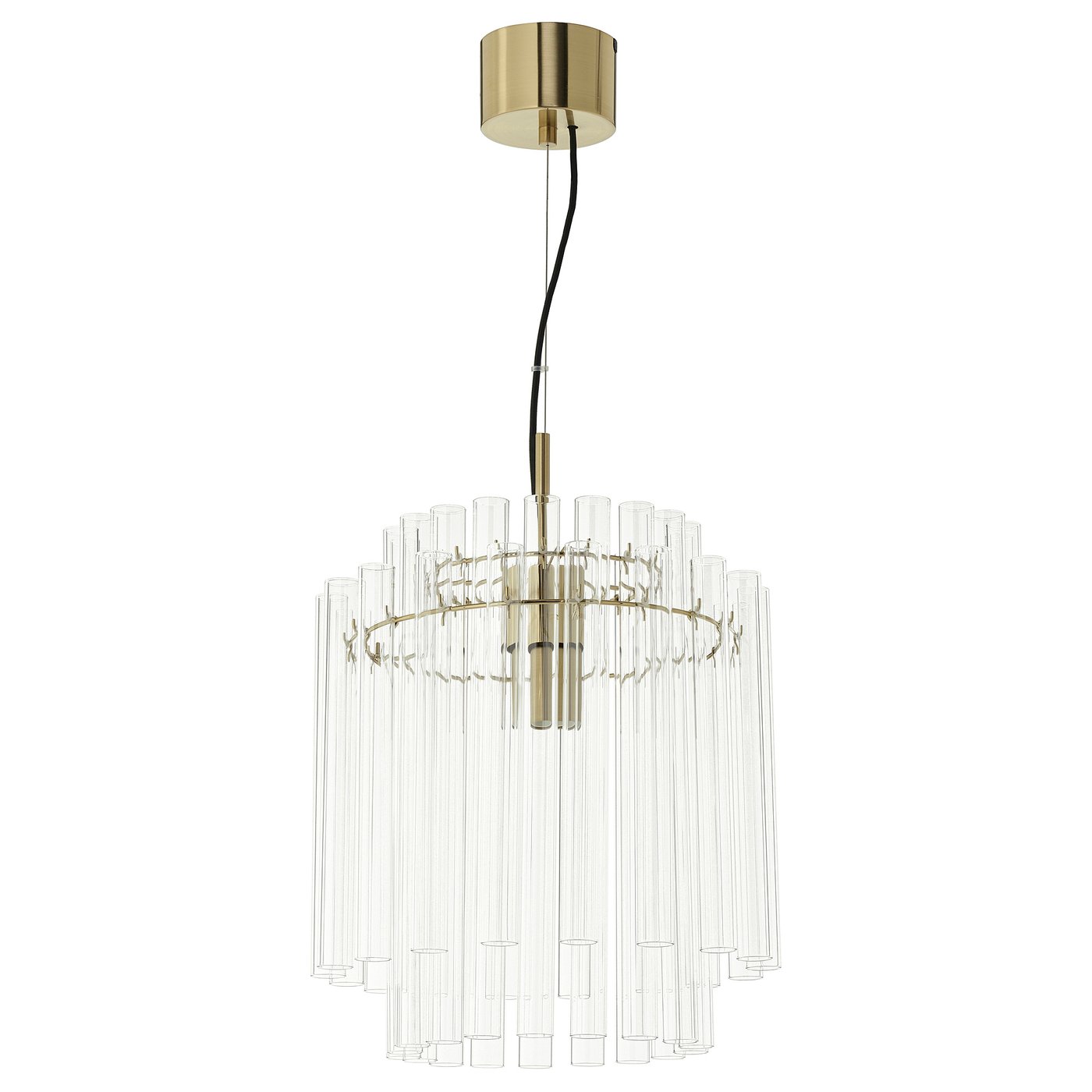 STOCKHOLM 2025 pendant lamp, glass/brass-plated, 38 cm - IKEA Sweden