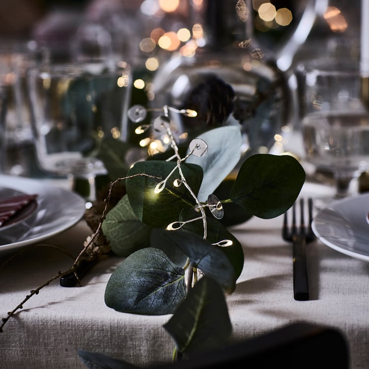 STRÅLA Christmas LED lighting chain with 80 lights, battery-operated ...