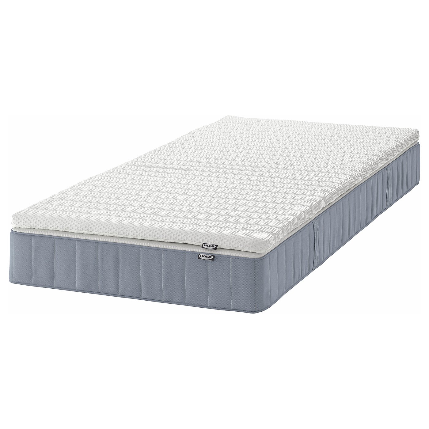 VESTERÖY mattress and mattress pad, firm light blue/Nisseholm white ...