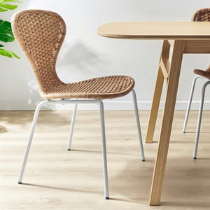 ÄLVSTA Stol, handgjord rotting/Sefast vit - IKEA