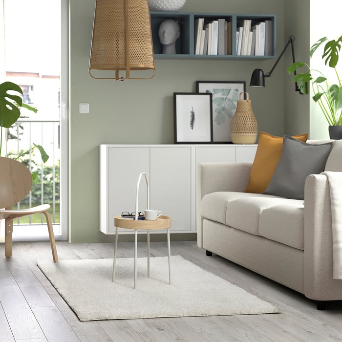 ÄRENDE matta, lång lugg, off-white, 120x180 cm - IKEA