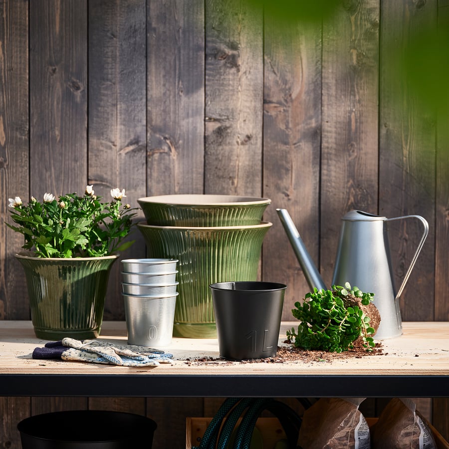 ÅKERBÄR kruka, inom-/utomhus antracit, 12 cm - IKEA