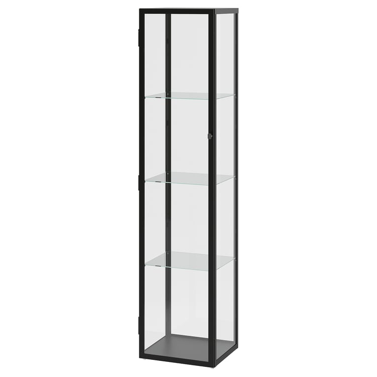 BLÅLIDEN vitrinskåp, svart, 35x32x151 cm - IKEA