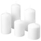 FENOMEN blockljus utan doft, set om 5, vit - IKEA