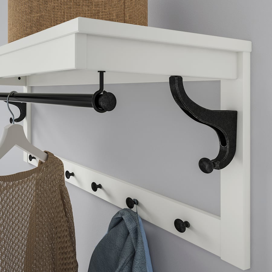 HEMNES hatthylla, vit, 85 cm - IKEA