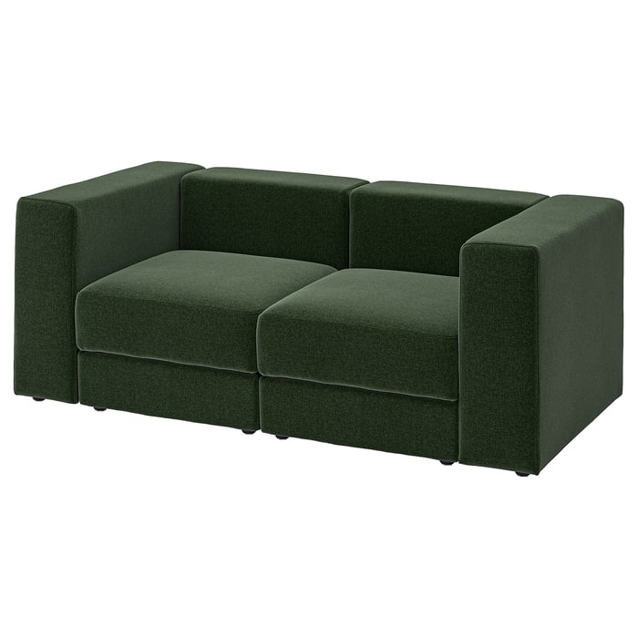 JÄTTEBO 2-sitsig modulsoffa, Johanneshov mörkgrön - IKEA