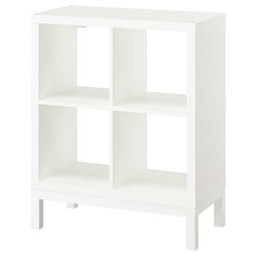 KALLAX hylla med underrede, vit/vit, 77x94 cm - IKEA