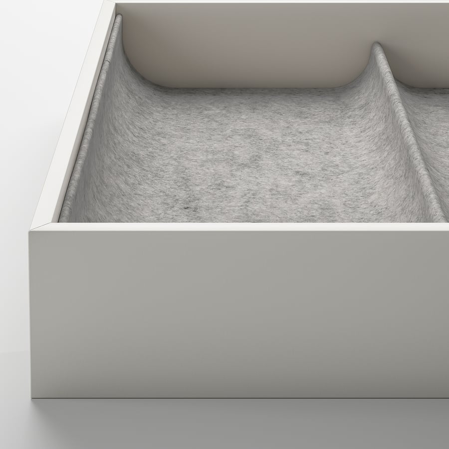 KOMPLEMENT utdragbart hyllplan med insats, vit, 100x58 cm - IKEA