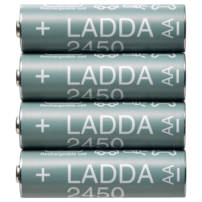 LADDA laddningsbart batteri, HR06 AA 1.2V, 2450mAh - IKEA