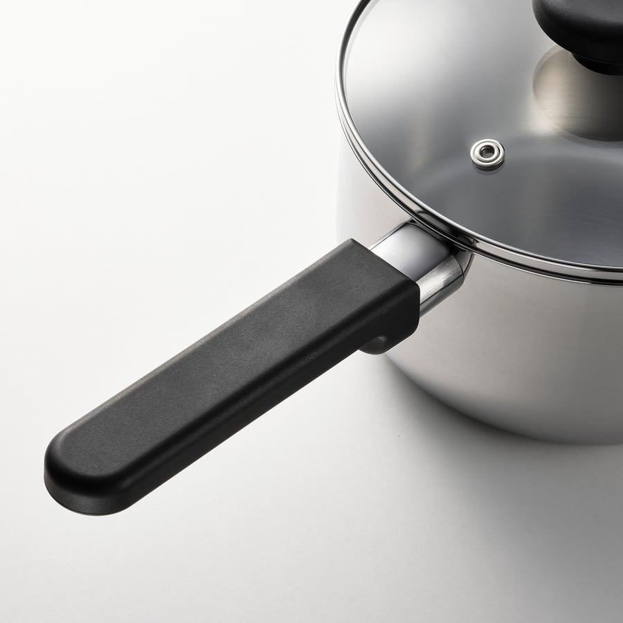 MIDDAGSMAT kastrull med lock, klarglas/rostfritt stål, 2 l - IKEA
