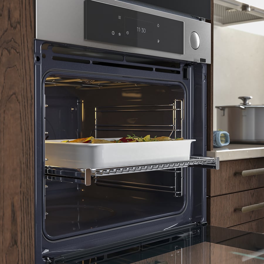 MUTEBO varmluftsugn med full ånga, IKEA 700 rostfritt stålfärg - IKEA