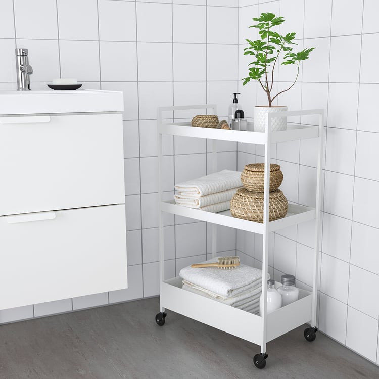 NISSAFORS rullvagn, vit, 50.5x30x83 cm - IKEA