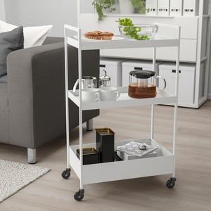 NISSAFORS Rullvagn, vit, 50.5x30x83 cm - IKEA