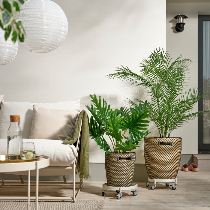 OLIVBLAD blomvagn, inom-/utomhus/off-white, 32 cm - IKEA