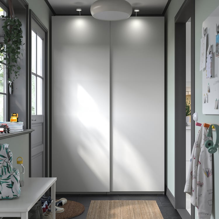 PAX / HASVIK garderobskombination, vit/vit, 150x43x236 cm - IKEA