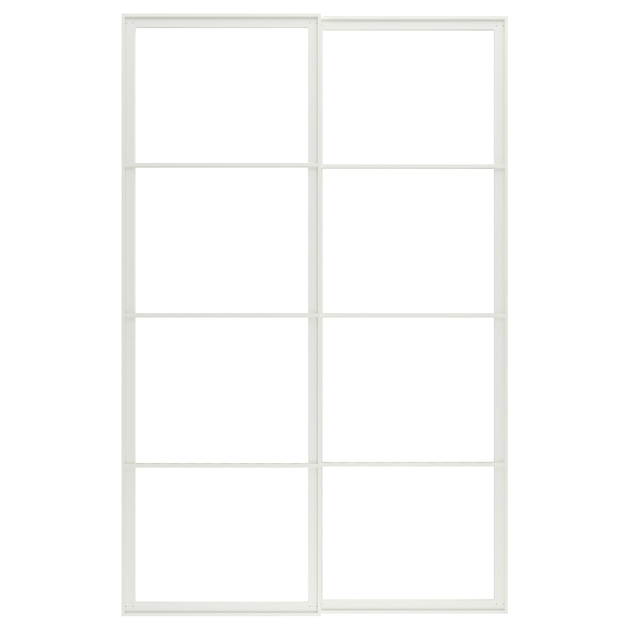 PAX ram till skjutdörrpar med skena, vit, 150x236 cm - IKEA
