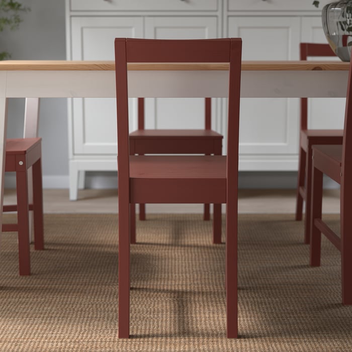 PINNTORP stol, rödlaserad - IKEA