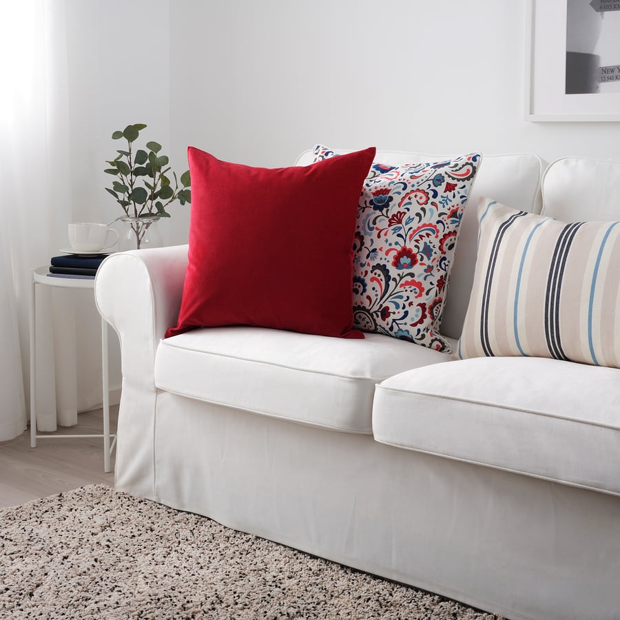 SANELA kuddfodral, röd, 50x50 cm - IKEA
