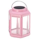 SOLVINDEN LED solcellsdriven bordslampa, lykta/rosa, 17 cm - IKEA