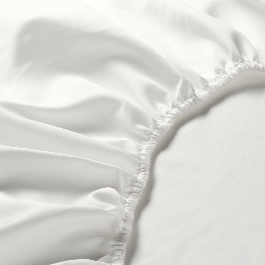 ULLVIDE dra-på-lakan för bäddmadrass, vit, 180x200 cm - IKEA