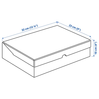 VATTENTRÅG låda med lock, 32x23x10 cm - IKEA