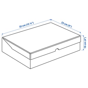 VATTENTRÅG Låda med lock, 32x23x10 cm - IKEA