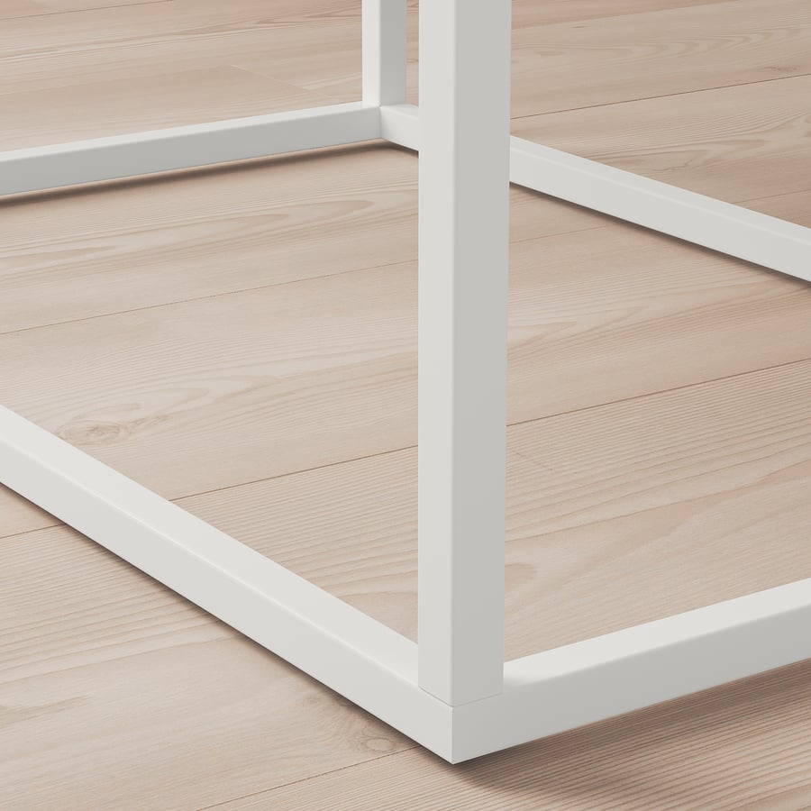 VIKHAMMER Avlastningsbord, vit, 60x39 cm - IKEA